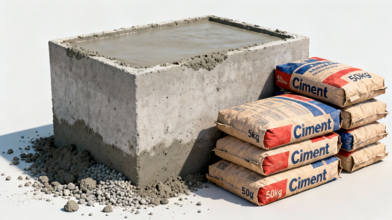 Combien de sac de ciment pour 1m3 : guide de dosage complet - Bricolage ...